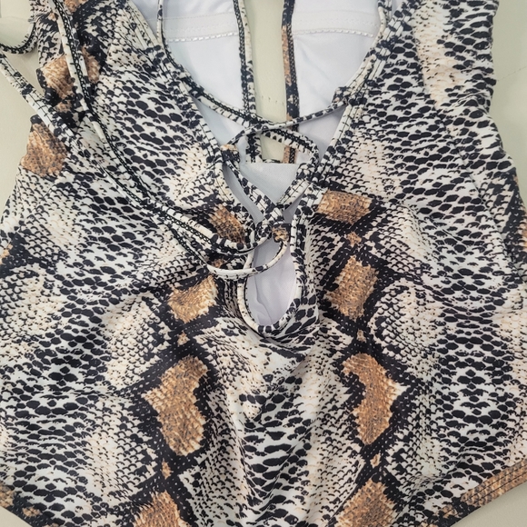Zaful | Swim | Nwt One Piece Snake Print Bathing Suit | Poshmark